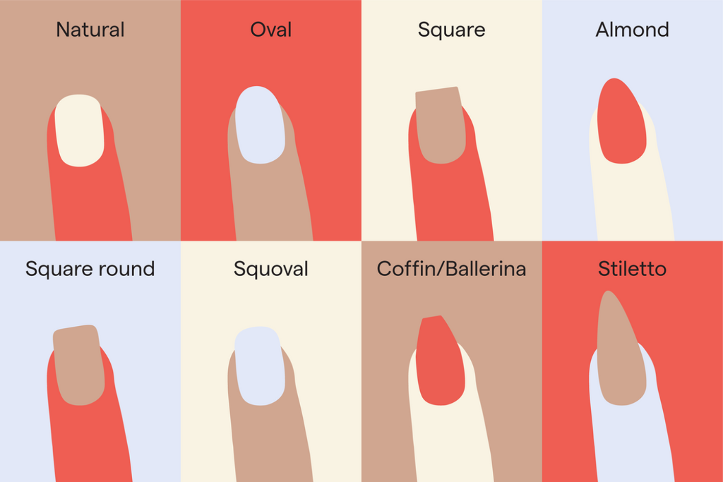 Top 8 most popular acrylic nail shapes and how to choose one that suits you